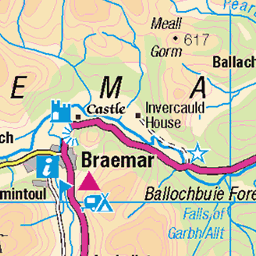 Beinn Mheadhoin and Derry Cairngorm from Deeside - Route Map