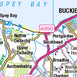 Buckie to Fochabers - Route Map