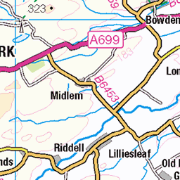 Borders Abbey Way: Jedburgh to Hawick - Route Map