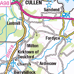 Buckie to Fochabers - Route Map