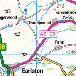 Borders Abbeys Way: Melrose to Kelso - Route Map