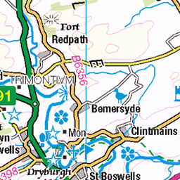 Kirk Yetholm to Harestanes - Route Map