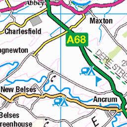 Kirk Yetholm to Harestanes - Route Map