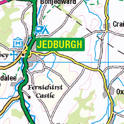 Kirk Yetholm to Harestanes - Route Map