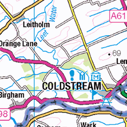 Borders Abbeys Way: Melrose to Kelso - Route Map