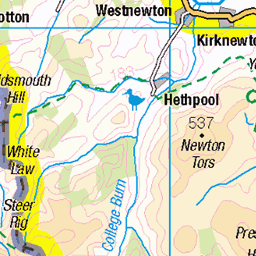 Kirk Yetholm to Harestanes - Route Map