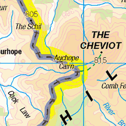 Kirk Yetholm to Harestanes - Route Map
