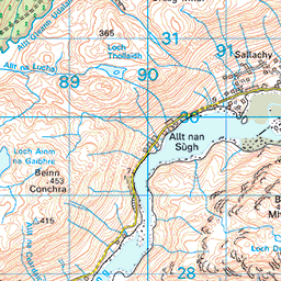 Dornie, River Glennan and Carr Brae circuit - Route Map