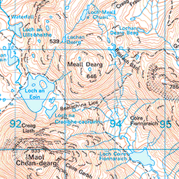 Beinn Liath Mhor, Achnashellach - Route Map