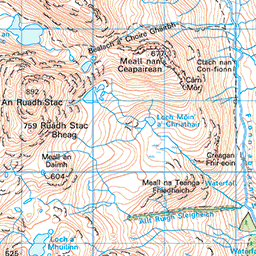Beinn Liath Mhor, Achnashellach - Route Map