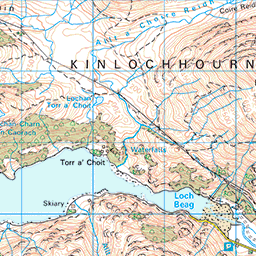 Barrisdale Bay walk-in from Kinloch Hourn - Route Map