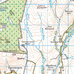 Lagg to Whiting Bay - via Bennan and Dippen Head - Route Map