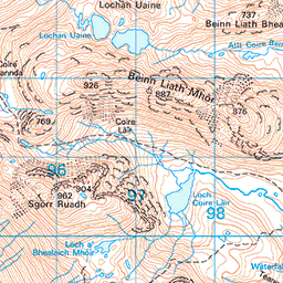 Beinn Liath Mhor, Achnashellach - Route Map