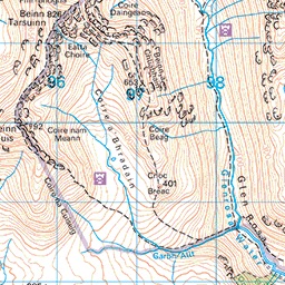 Goatfell, from Brodick Castle - Route Map