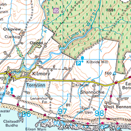 Lagg to Whiting Bay - via Bennan and Dippen Head - Route Map