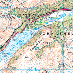 Beinn Liath Mhor, Achnashellach - Route Map