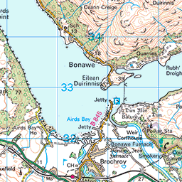 Ben Cruachan and Stob Daimh - Route Map