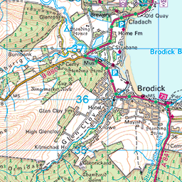 Goatfell, from Brodick Castle - Route Map
