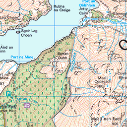 Ben Cruachan and Stob Daimh - Route Map