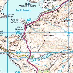 Scoraig from Badrallach - Route Map