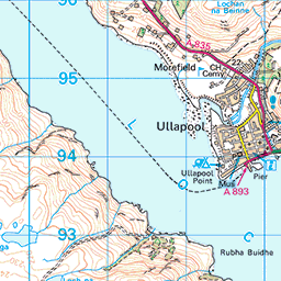 Scoraig from Badrallach - Route Map