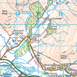 Ben Cruachan and Stob Daimh - Route Map
