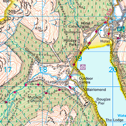 The Brack and Cnoc Còinnich , Ardgartan - Route Map