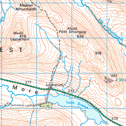 Beinn Enaiglair, Braemore Junction - Route Map