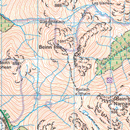 Beinn Narnain and Beinn Ìme - Route Map