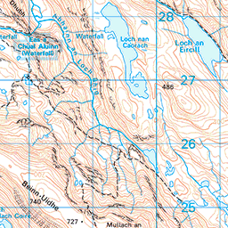 Glas Bheinn from Inchnadamph - Route Map
