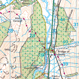 Stob Ghabhar and Stob a'Choire Odhair - Route Map