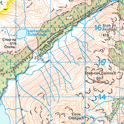 Beinn Bhuidhe, via Glen Fyne - Route Map