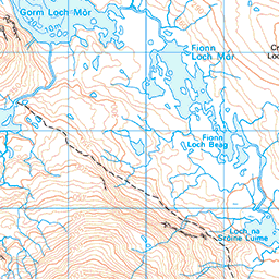 Glas Bheinn from Inchnadamph - Route Map