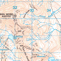 Breabag and the Caves of Assynt - Route Map