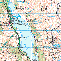 Beinn a' Choin, near Inversnaid - Route Map