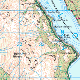 The Brack and Cnoc Còinnich , Ardgartan - Route Map