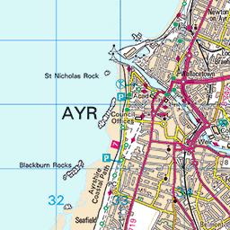 Ayrshire Coastal Path 6: Dunure to Ayr - Route Map
