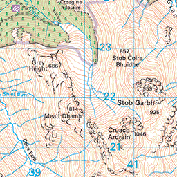 Ben More and Stob Binnein - Route Map