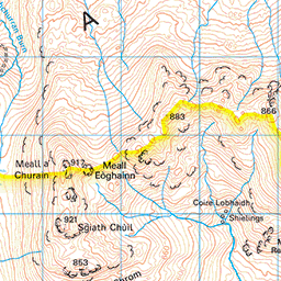 Sgiath Chùil and Meall Glas from Glen Lochay - Route Map