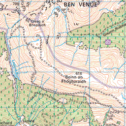Ben Venue from Ledard Farm - Route Map