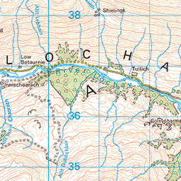 Sgiath Chùil and Meall Glas from Glen Lochay - Route Map