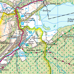 Meall Ghaordaidh from Glen Lochay - Route Map