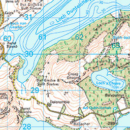 Three Lochs circuit, south Loch Ness - Route Map