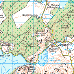 Three Lochs circuit, south Loch Ness - Route Map