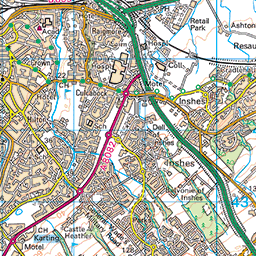 River Ness and Caledonian Canal circuit, Inverness - Route Map