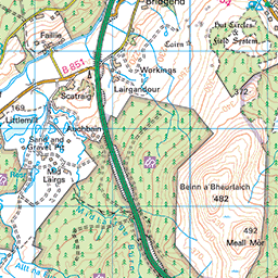 Three Lochs circuit, south Loch Ness - Route Map