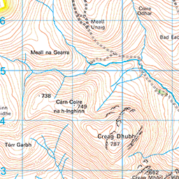 Monadh Liath Munros: Càrn Dearg, Càrn Sgulain & A' Chailleach - Route Map