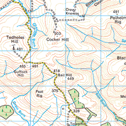 Southern Upland Way 5: Sanquhar to Wanlockhead - Route Map