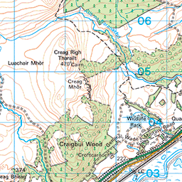 Feshiebridge, Uath Lochans and Loch Insh - Route Map