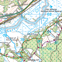 Feshiebridge, Uath Lochans and Loch Insh - Route Map